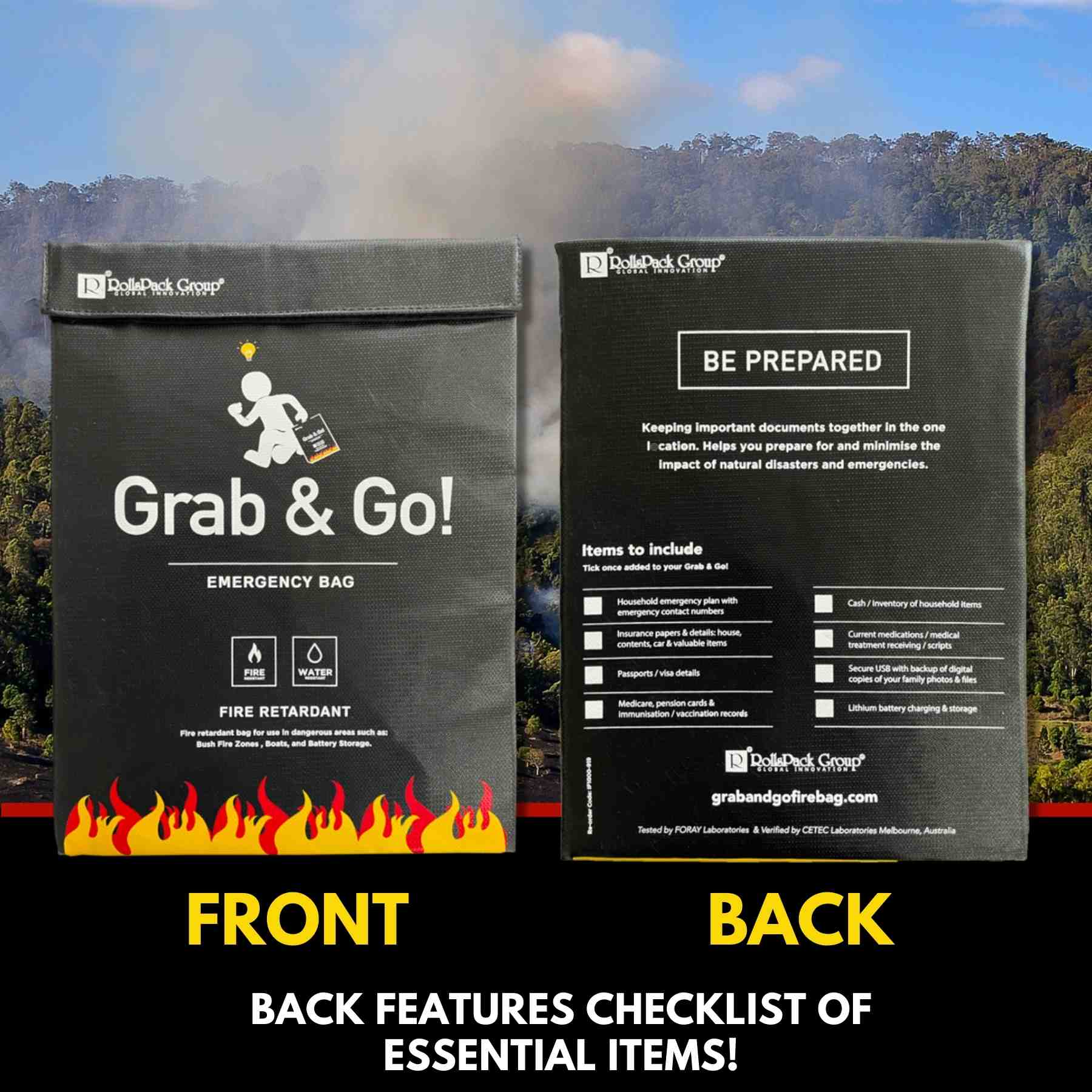 Fire-SAFE Emergency Bag | Independently Tested | Fire Resistant ...